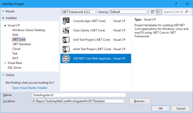 How To Create To-Do CRUD Operation With ASP.NET MVC Core, Angular 4.0